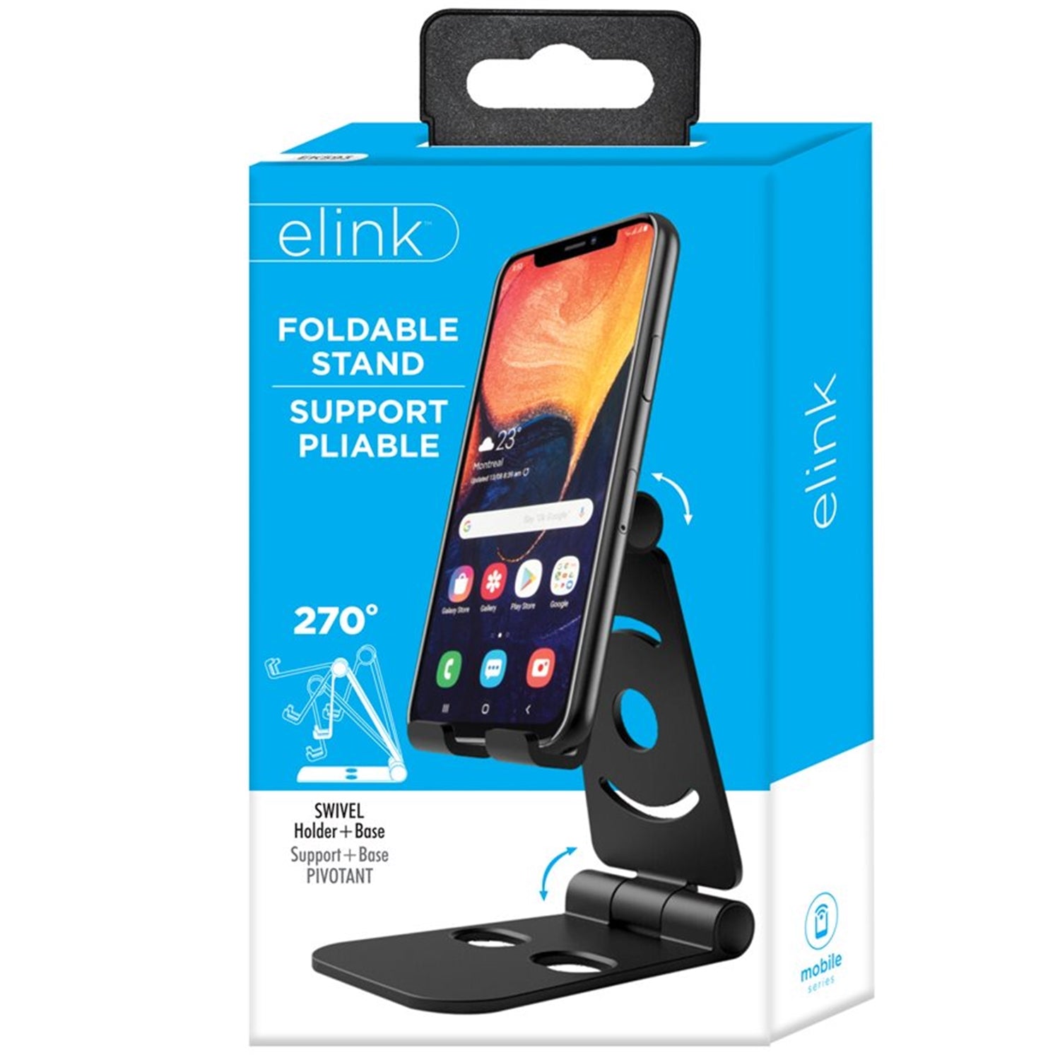 Elink - Support de Téléphone ou Tablette Universel, Pliable et Pivotan ...